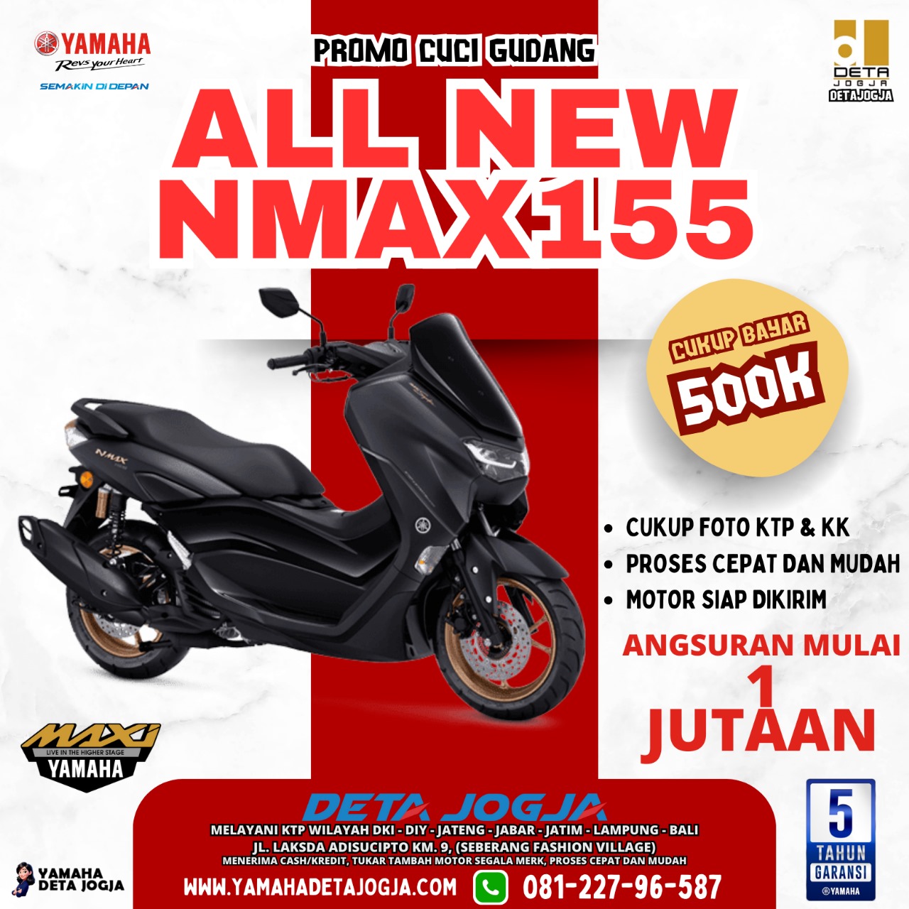 Promo Yamaha Nmax - Cukup Bayar 500 Ribu