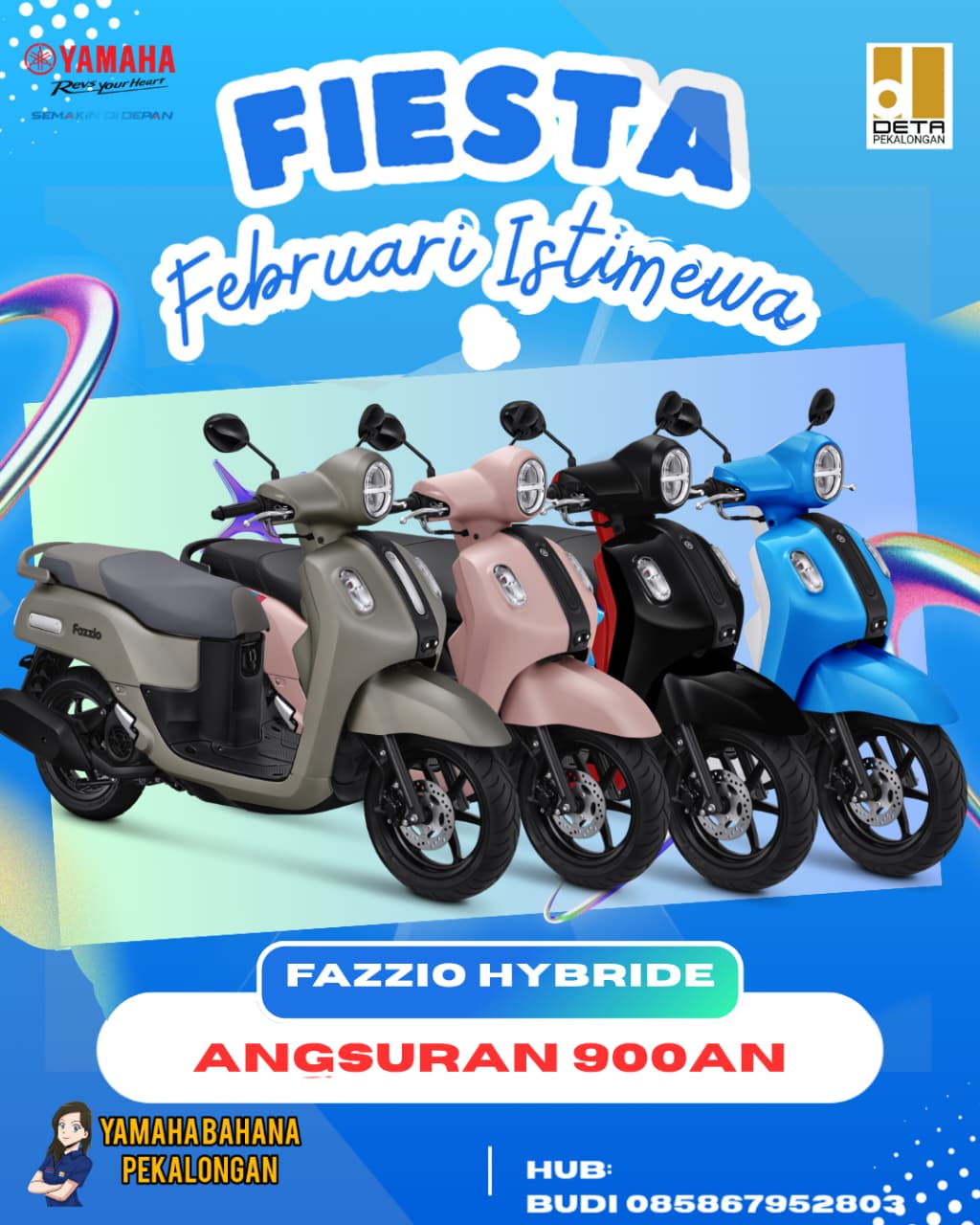 Yamaha Fazzio Hybrid Hadir dengan Warna Baru 2026, Skutik Crazee ...